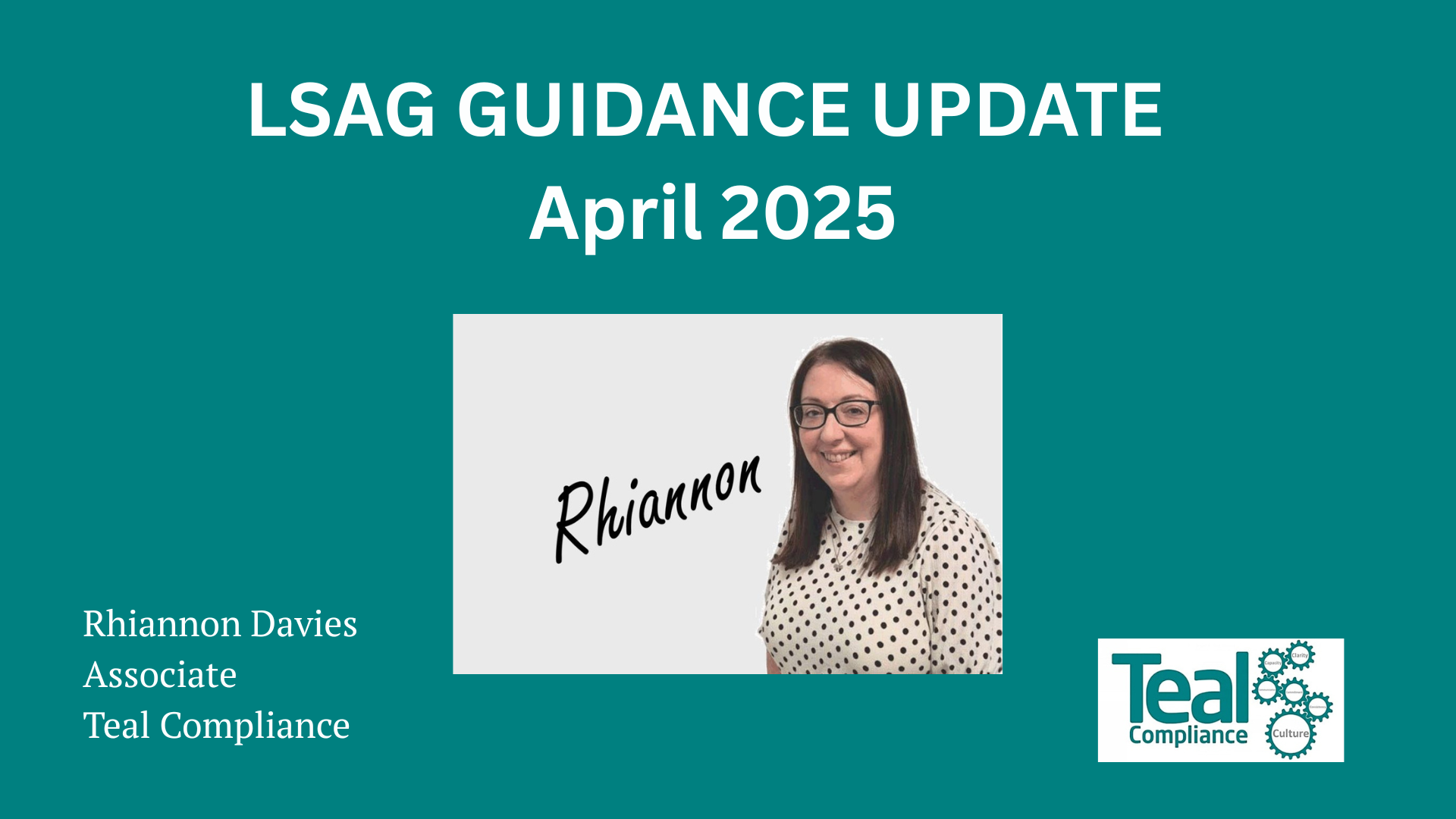 LSAG GUIDANCE UPDATE April 2025